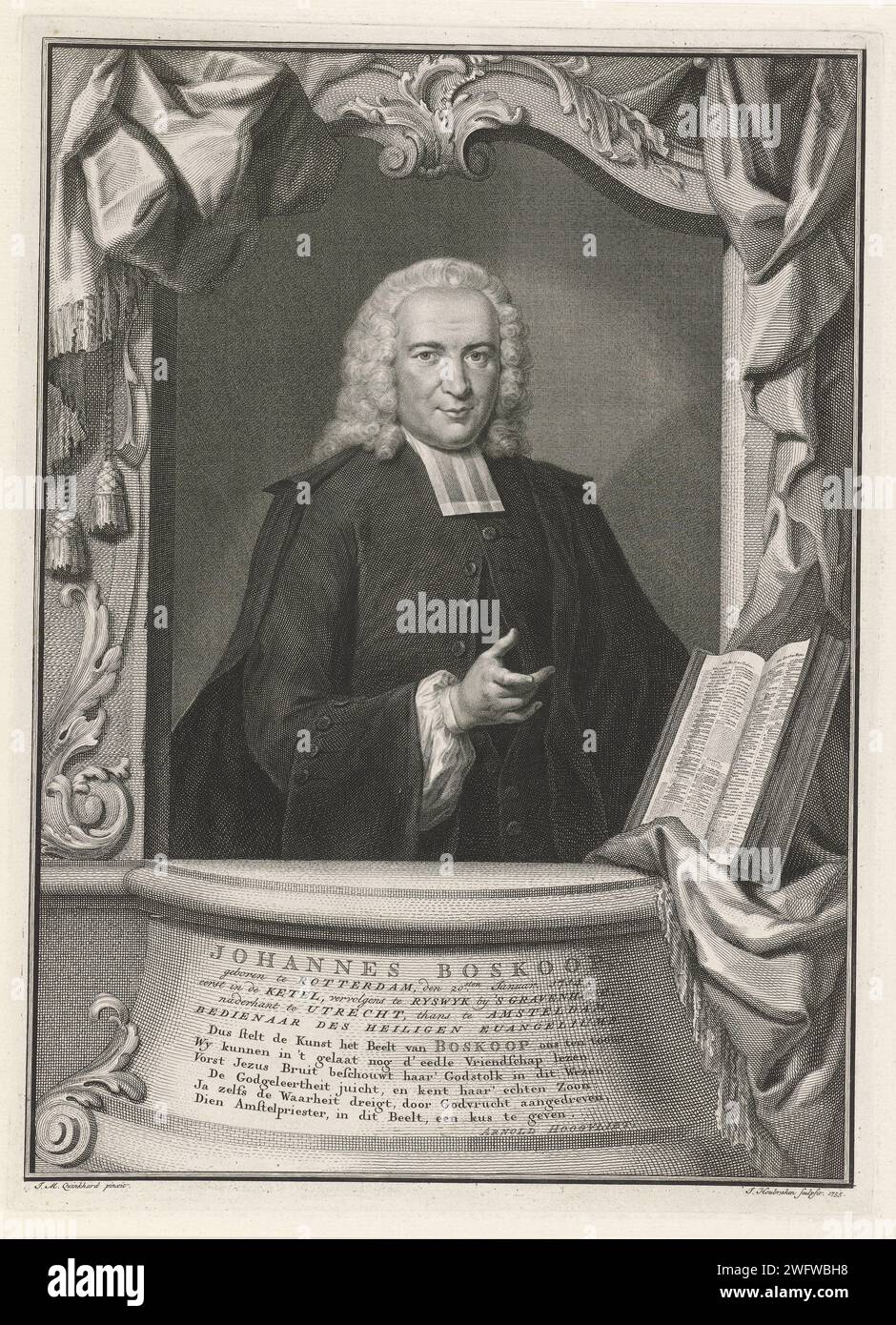 Portrait of Johannes Boskoop, Jacob Houbraken, after Jan Maurits ...