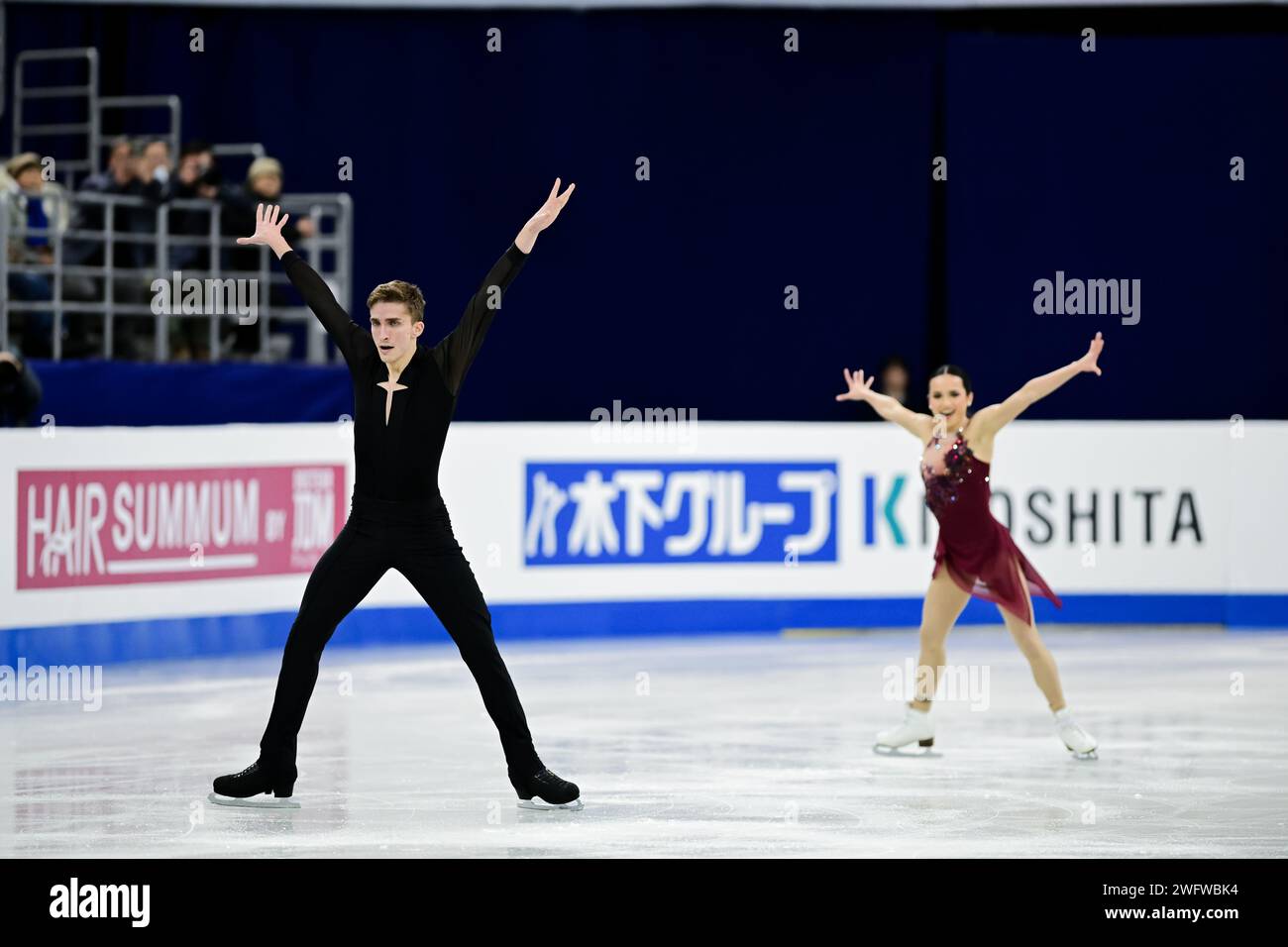 Isabella GAMEZ & Aleksandr KOROVIN (PHI), during Pairs Short Program ...