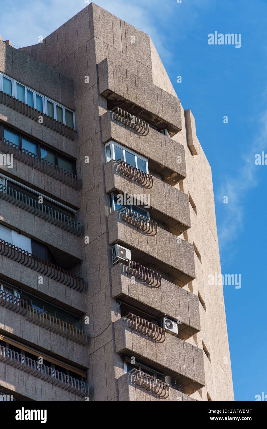 Madrid, Spain - January 28, 2024: Luxury residential tower. Tower of ...