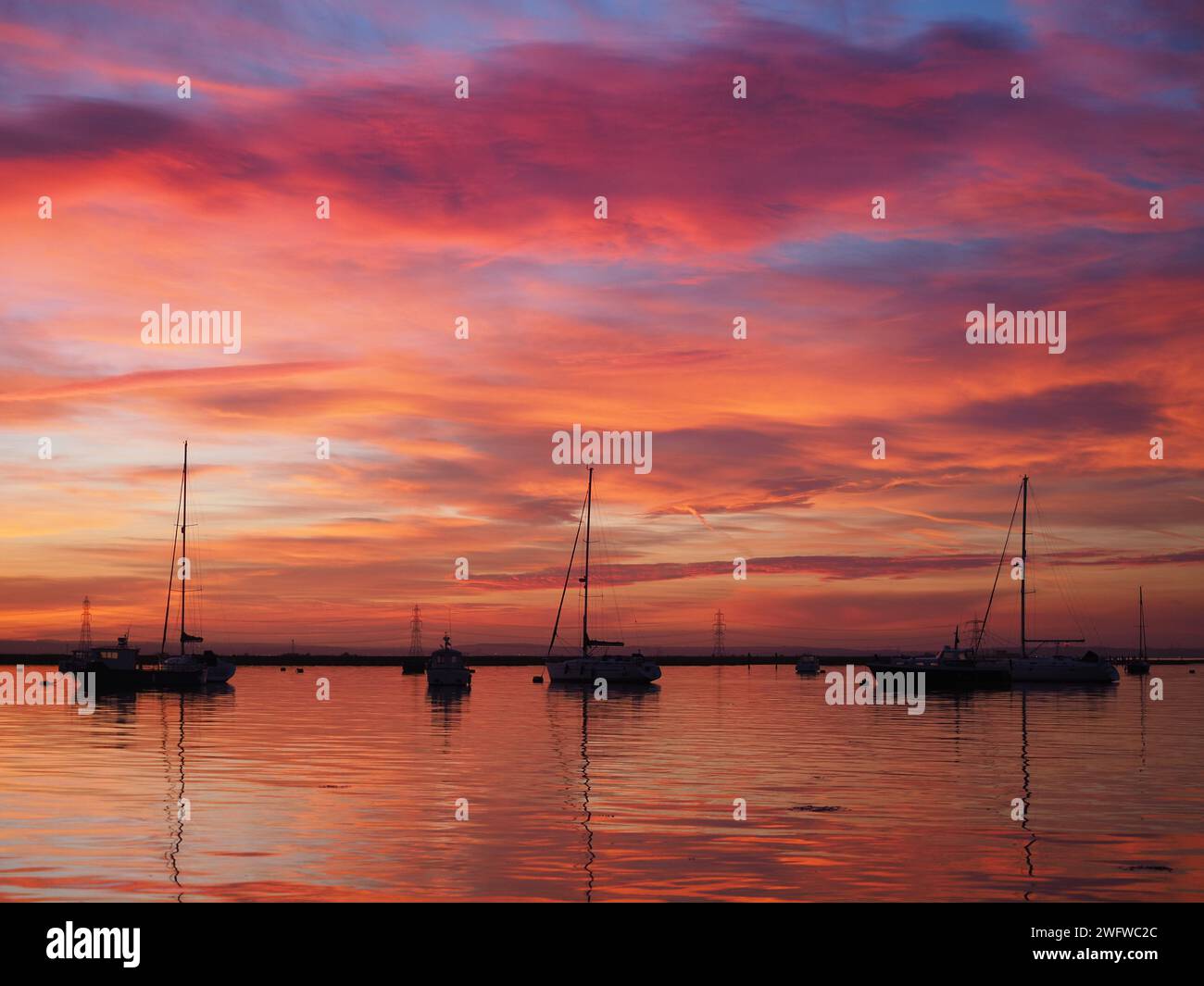 Queenborough, Kent, UK. 1st Feb, 2024. UK Weather: stunning Saharan ...
