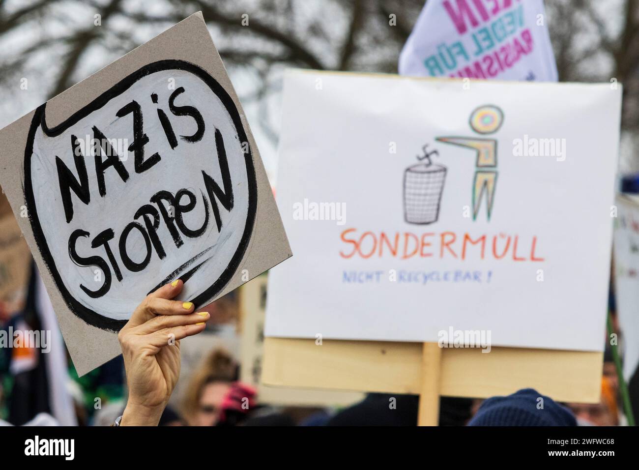 Cologne, Germany. Stop Nazis. People protest against the right wing AfD ...