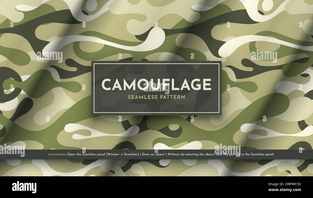 Seamless Camouflage Pattern. War Illustration. Traditional Military ...