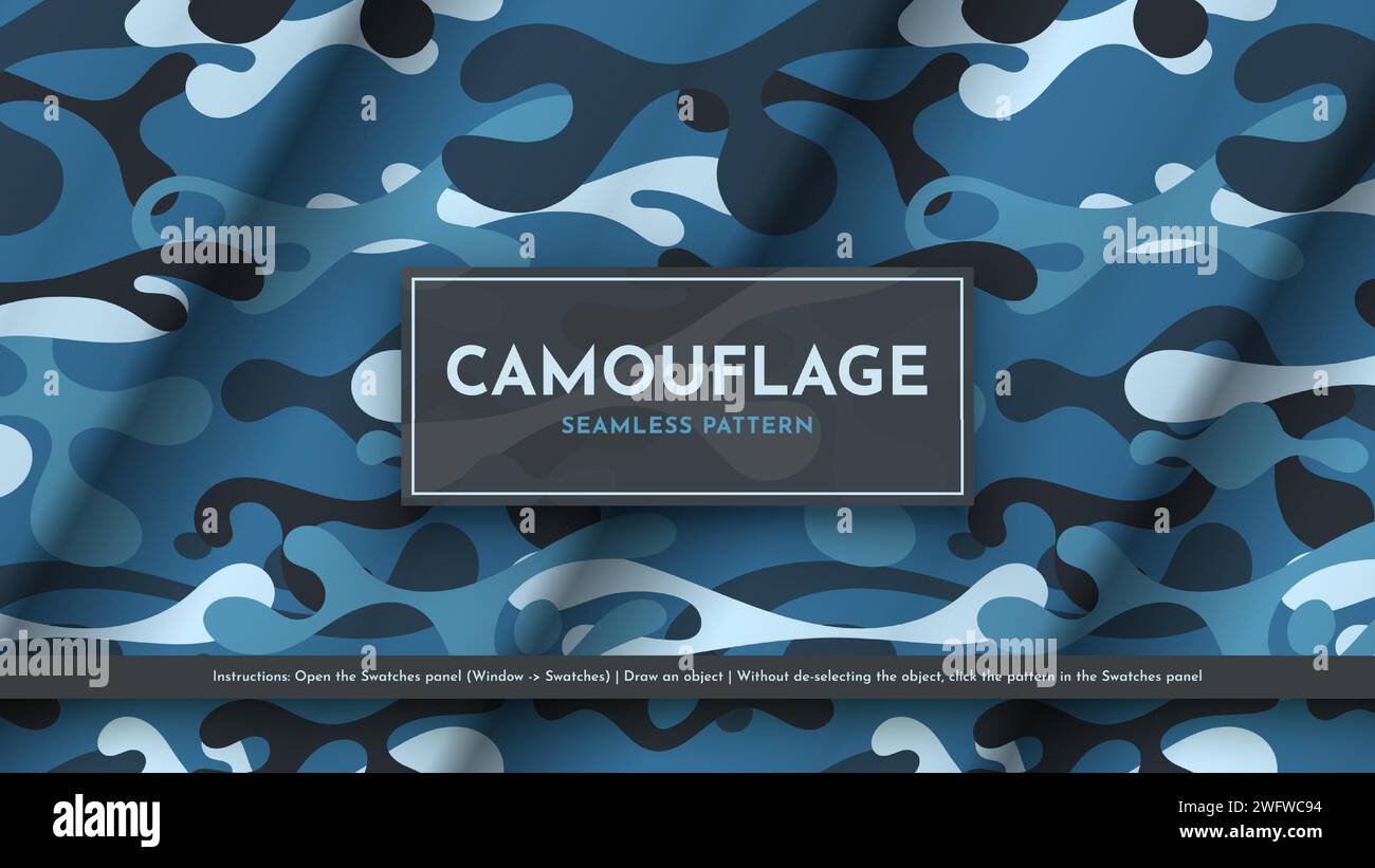 Seamless Camouflage Pattern. War Illustration. Traditional Military ...