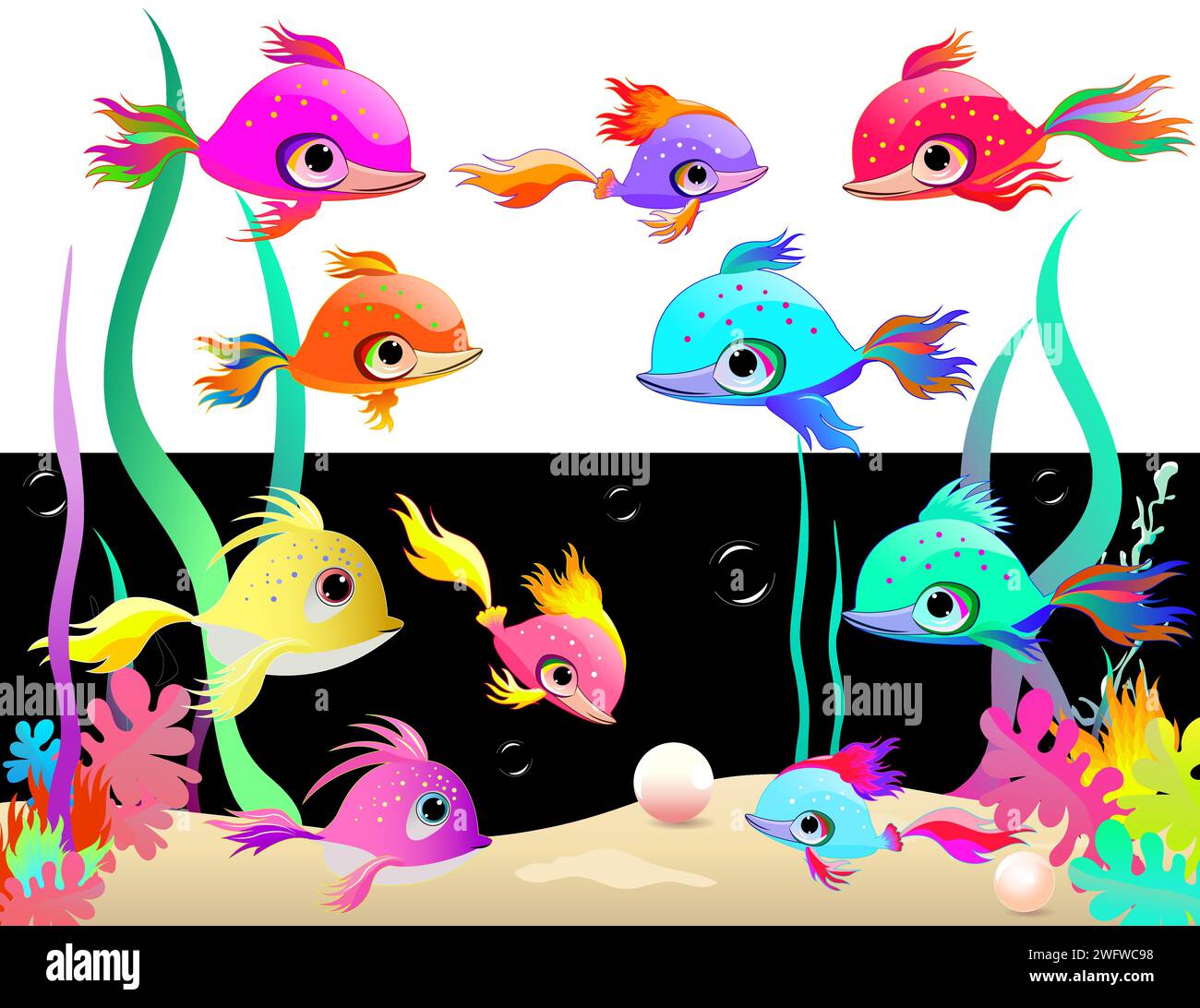 Seaweed Stock Vector Images - Alamy