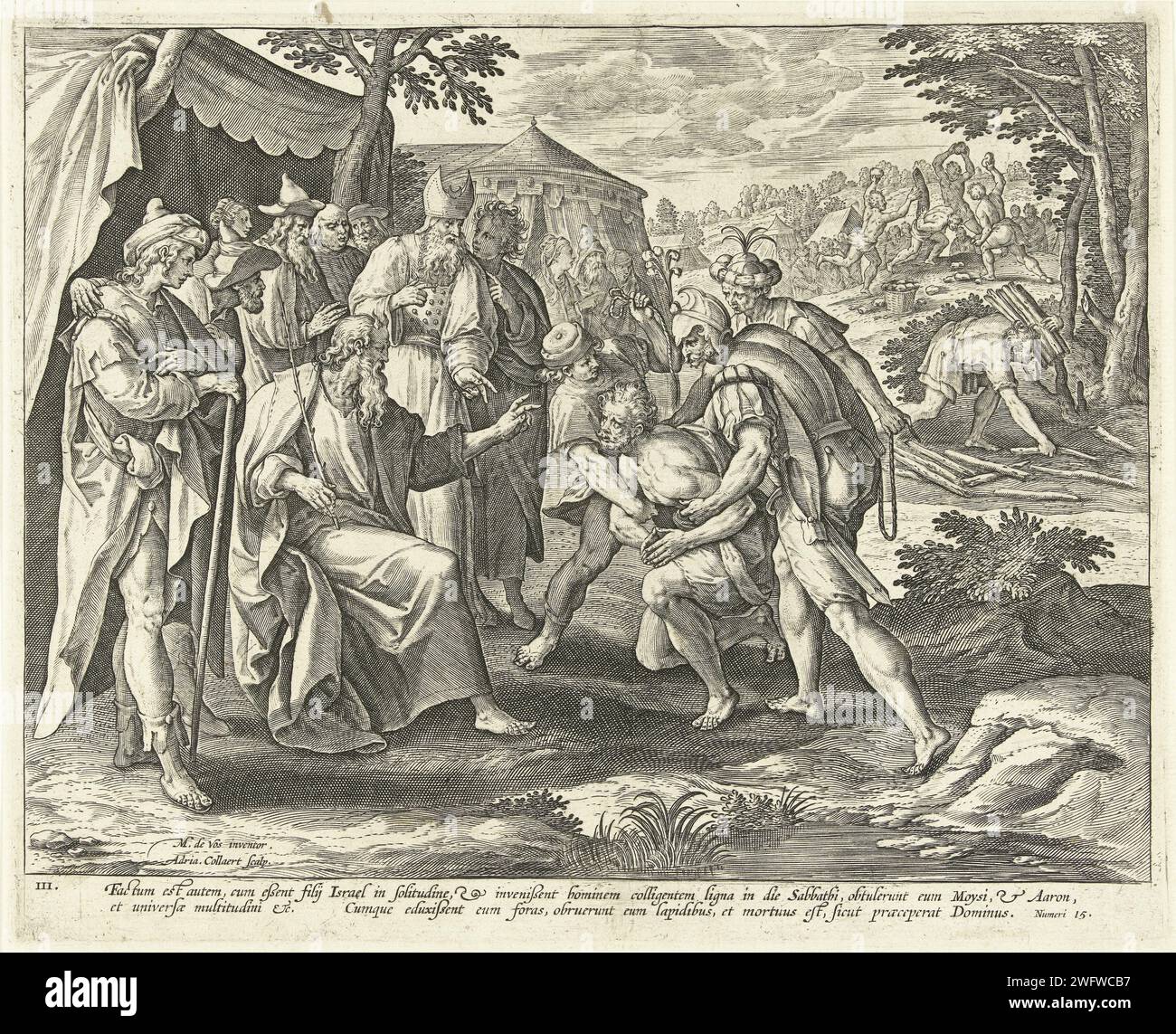 Punishment of the offender of the Sabbath: the third commandment, 1585 ...