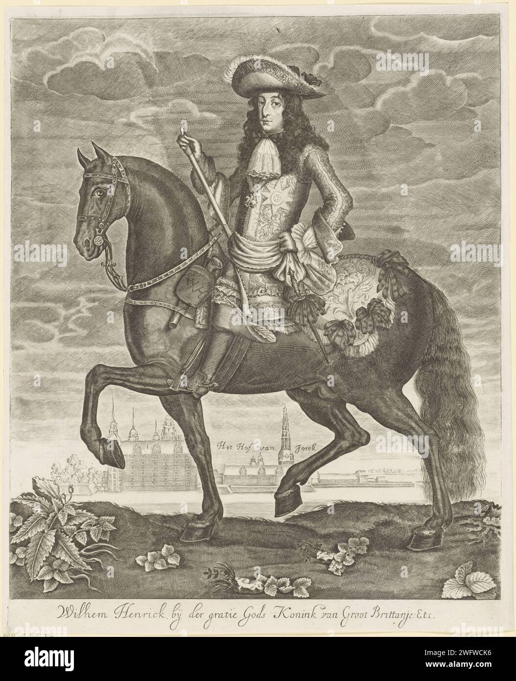 Bridle portrait of Willem III, Prince of Orange, 1688 - 1749 print ...