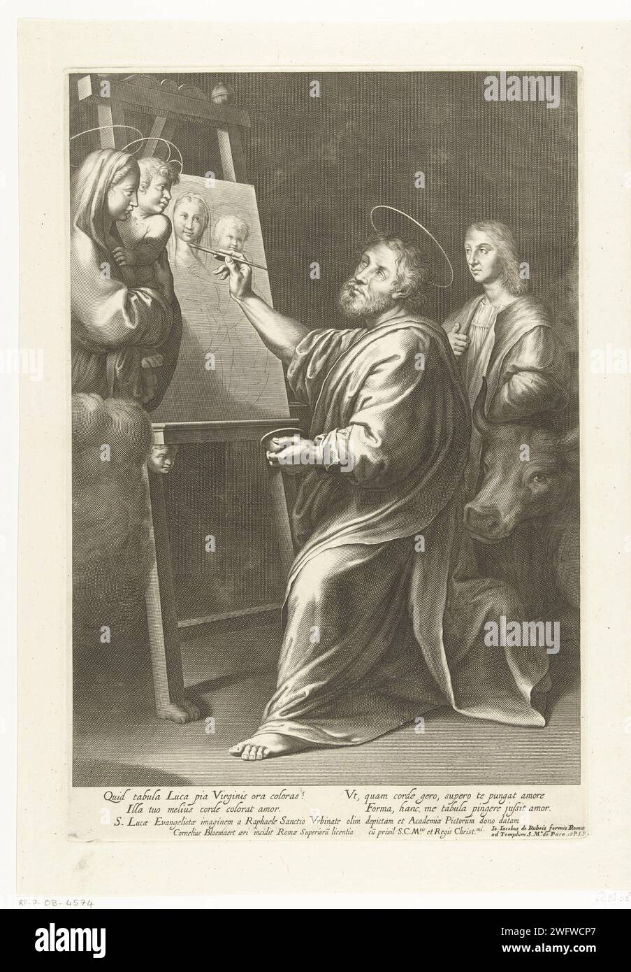 Lucas paints Maria, Cornelis Bloemaert (II), After Rafaël, 1633 - 1692 ...