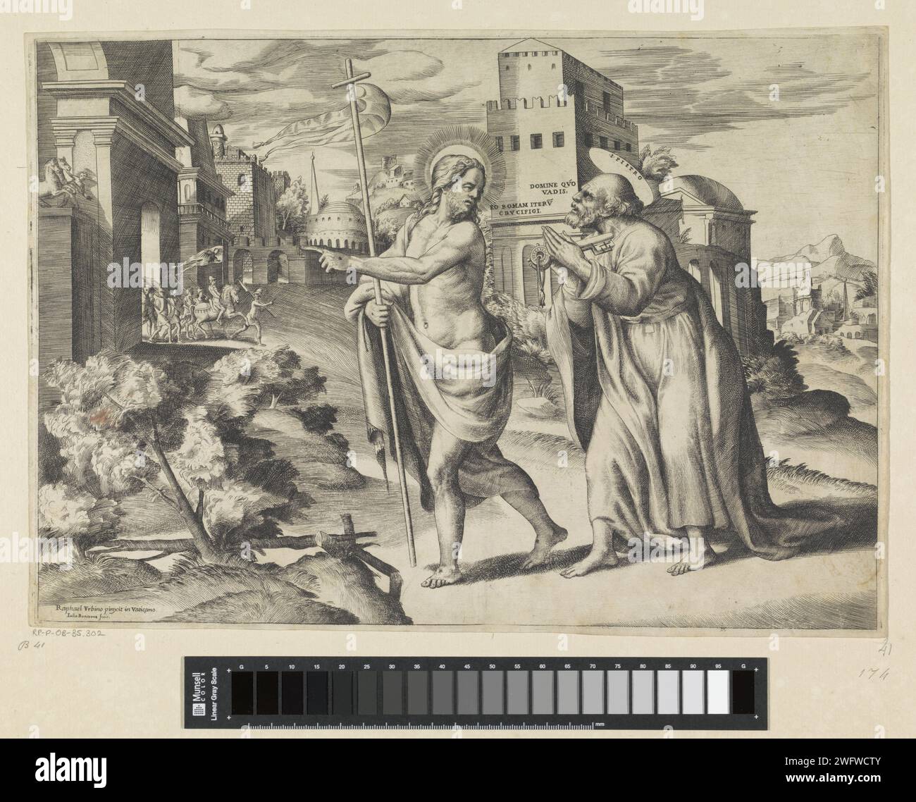 Christ appears to Peter at the gate of Rome, Giulio Bonasone, After ...