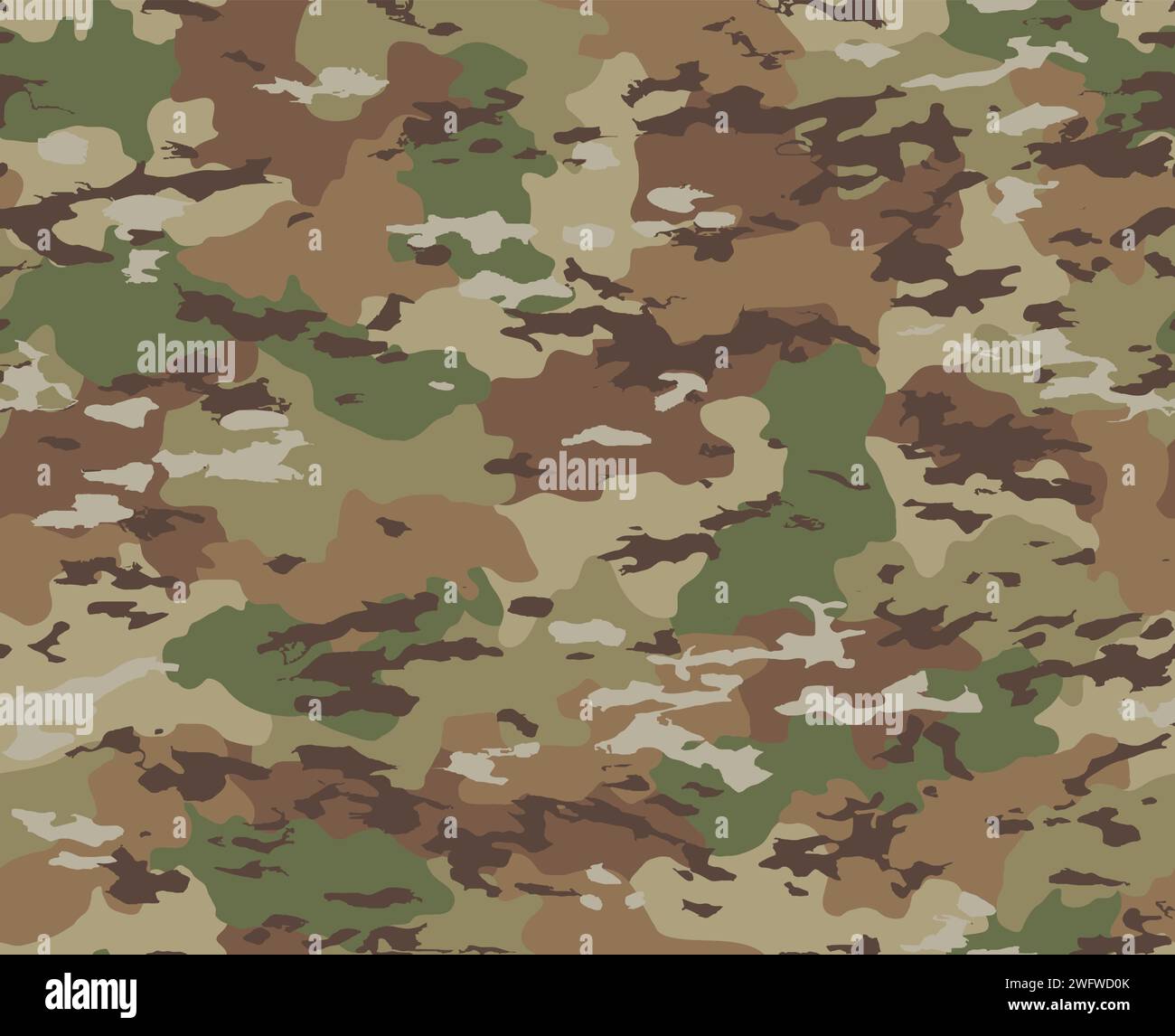 Camouflage seamless pattern incorporating various natural shapes of ...