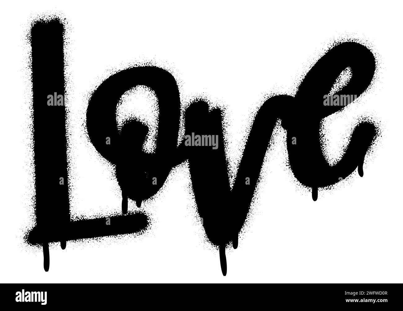 Wall love love graffiti written Stock Vector Images - Alamy