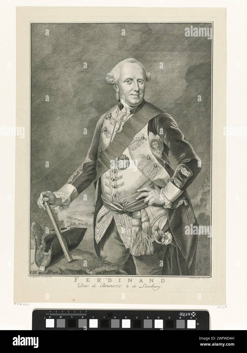 Portrait of Ferdinand Hertog from Brunswijk-Lüneburg, Jacob Houbraken ...