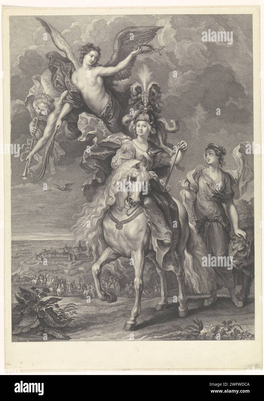 Allegorical portrait of Maria de 'Medici with the intake of Gulik, 1610, Bernard Picart ...