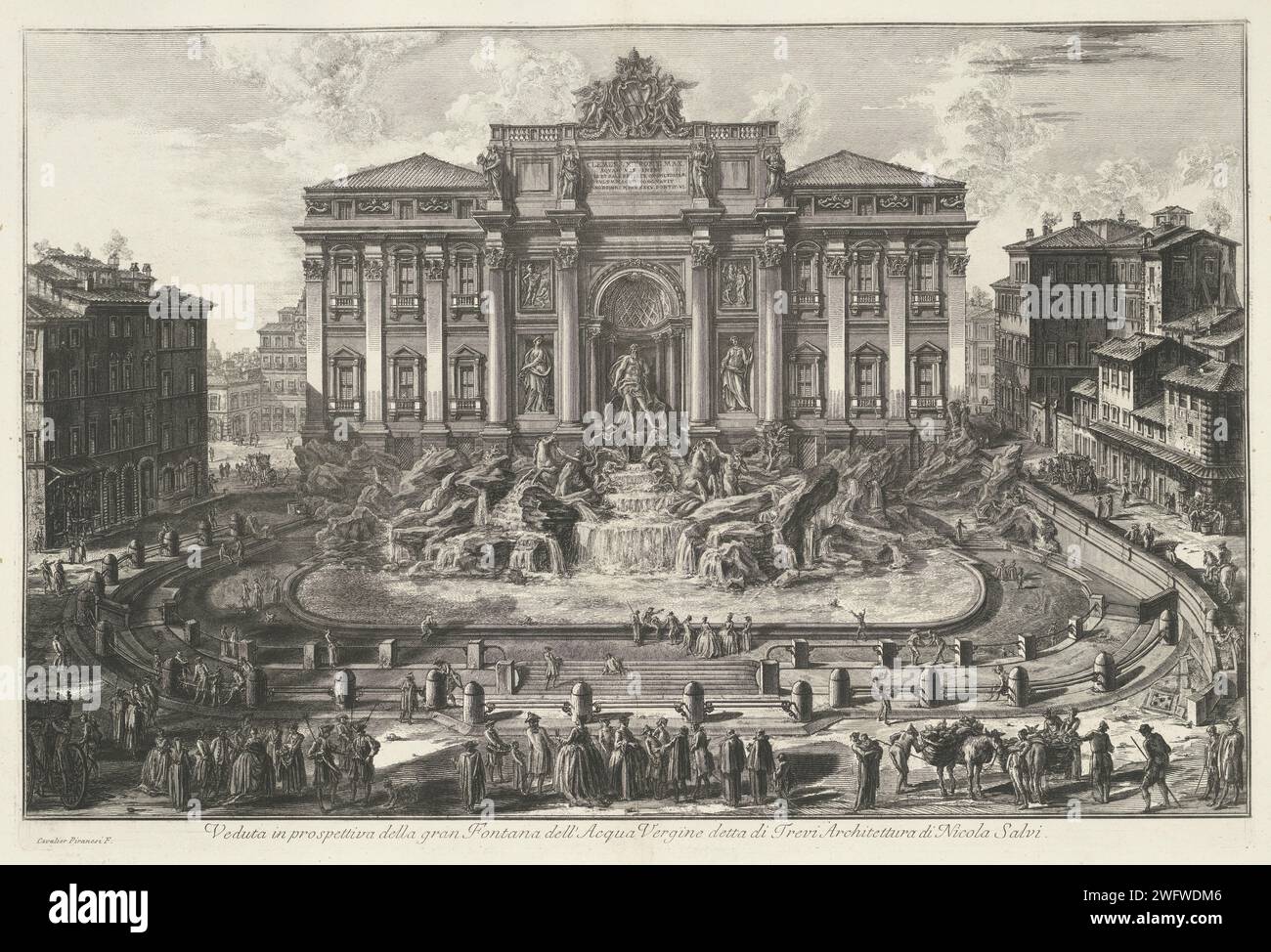 Trevifontein Te Rome, Giovanni Battista Piranesi, 1748 - 1778 print ...