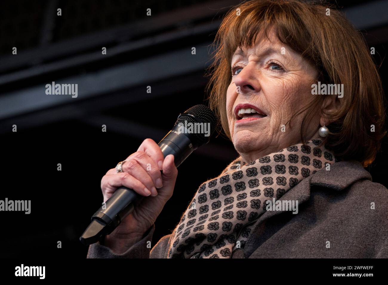 Henriette Reker, mayor of Cologne, speaking at an anti-nazi, anti-AfD ...