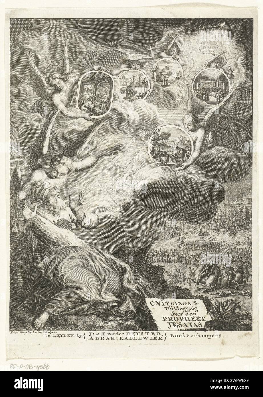 Engel shows Prophet Isaiah his prophecies, François van Bleyswijck ...