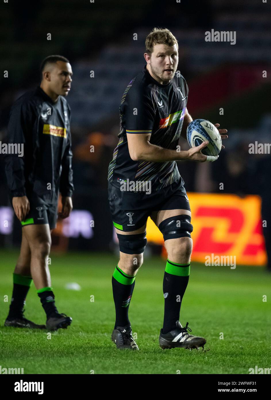 Harlequins Joe Launchbury in action during Harlequins vs Leicester ...