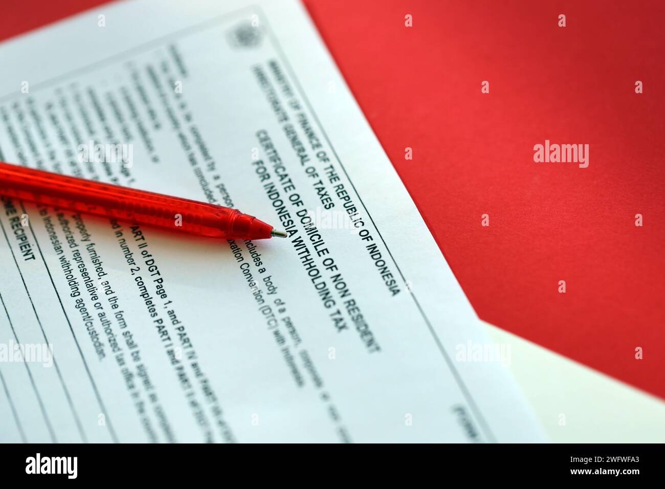 Indonesian tax form DGT certificate of domicile of non resident for ...