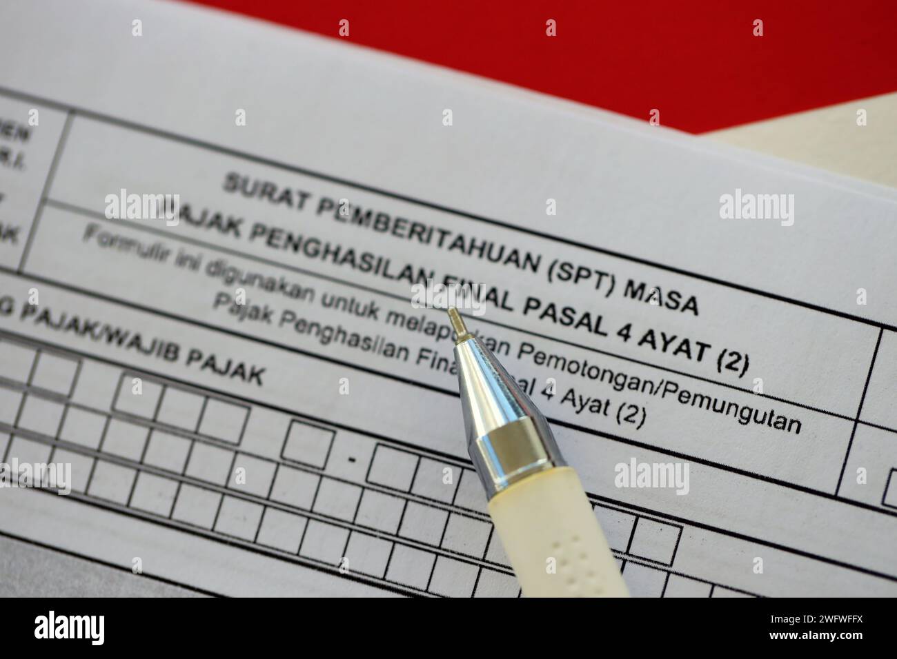 Indonesian tax form notification letter SPT for final income tax period ...