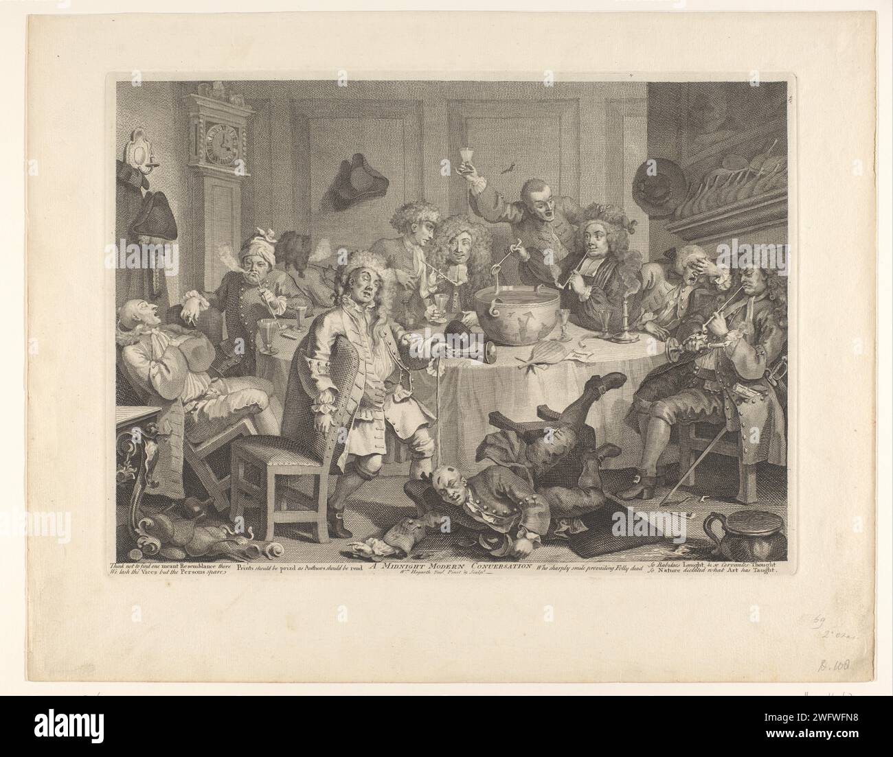 Company Of Drinking And Smoking Men William Hogarth 1732 Print The Company Of Drinking And Smoking Men William Hogarth 1732 Print The