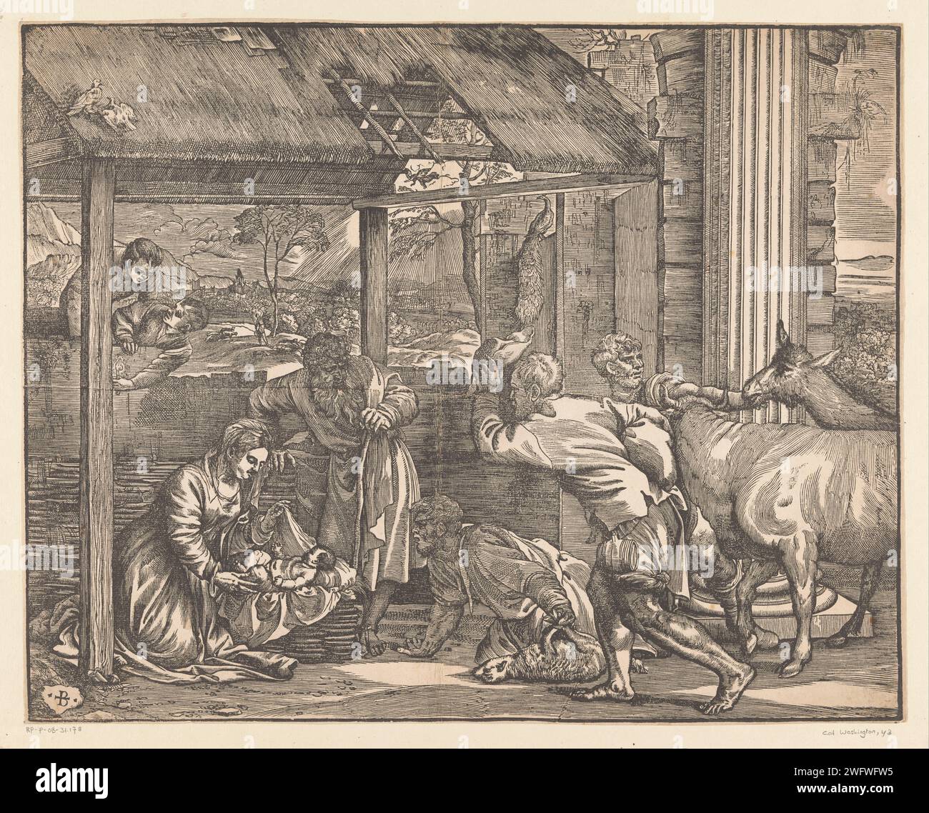 Worship by the shepherds, Titian (attributed to), Giovanni Britto, c ...