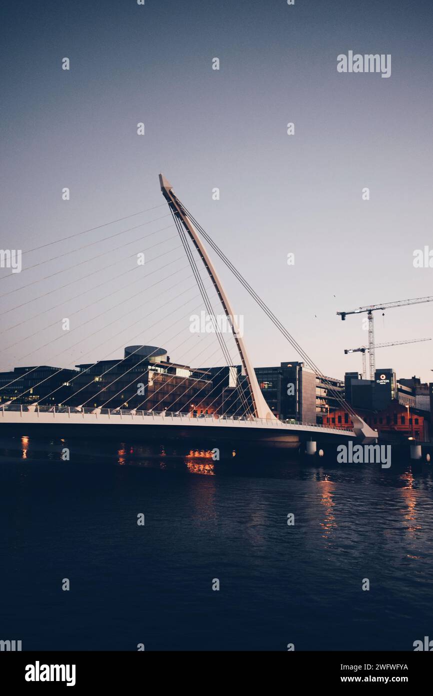 modern bridge in Dublin, Ireland, on November 18, 2018 Stock Photo - Alamy