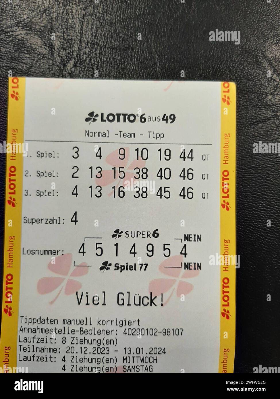 Lottoschein hi-res stock photography and images - Alamy