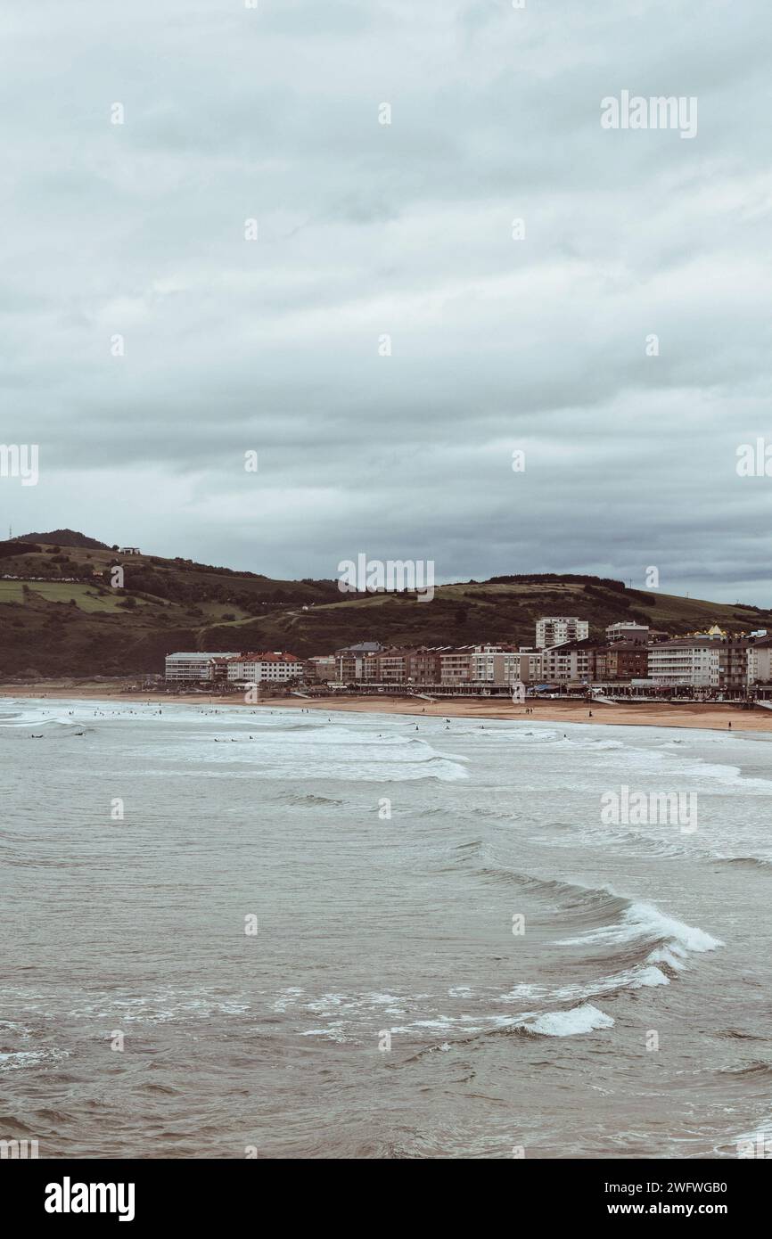 Zarautz Bay in the Basque Country in Spain on June 22, 2021 Stock Photo ...