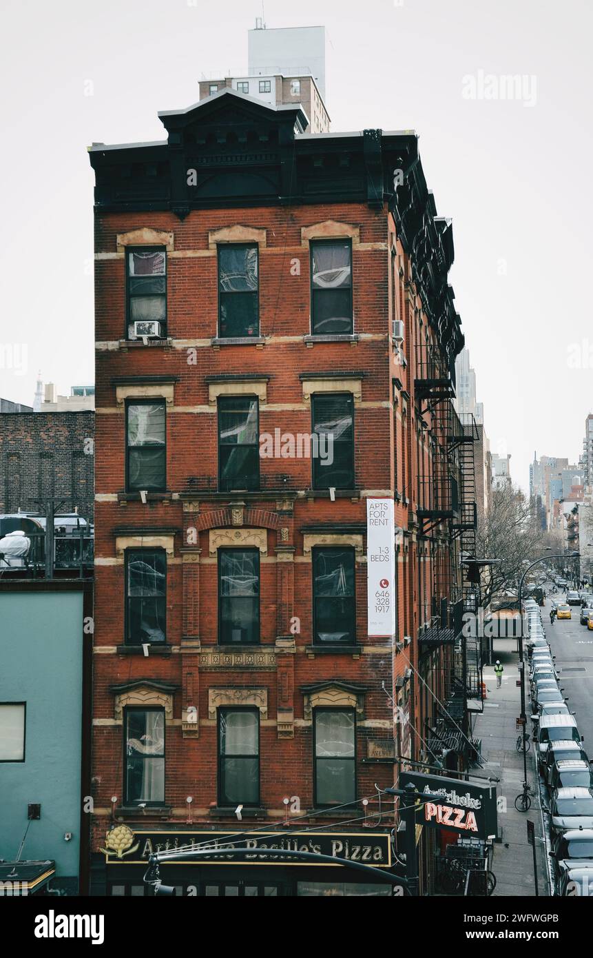classic building in downtown Manhattan in New York on February 15, 2020 ...