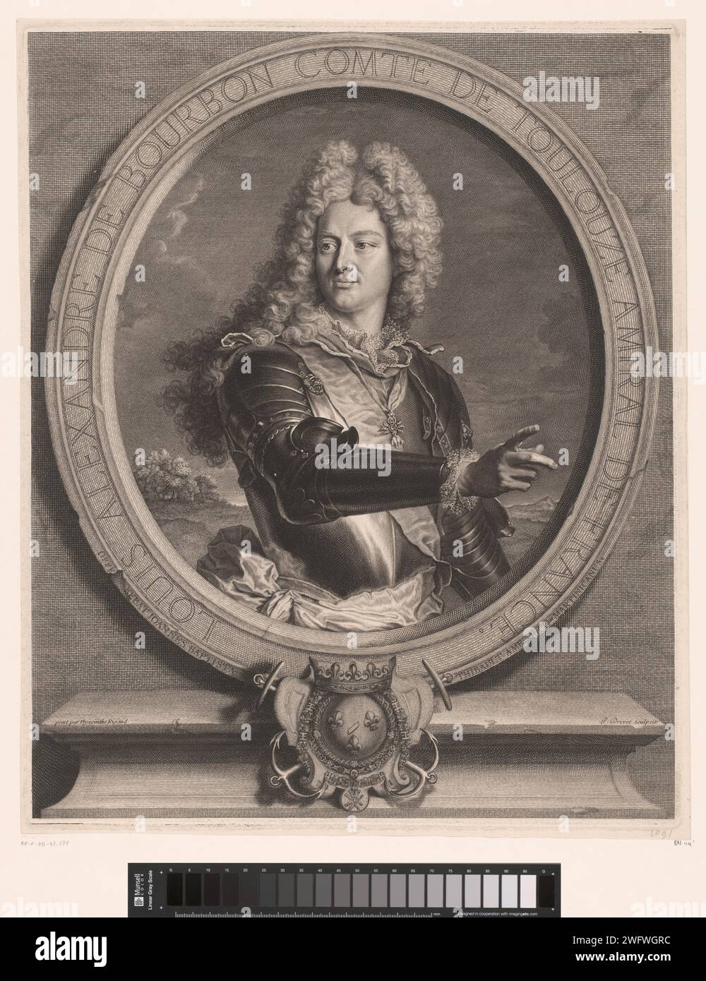 Portrait of Lodewijk Alexander van Bourbon, Pierre Drevet, After ...