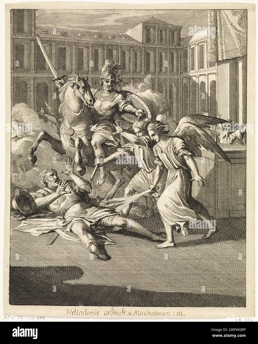 Swap from Heliodorus from the Temple, Caspar Luyken, 1708 print ...