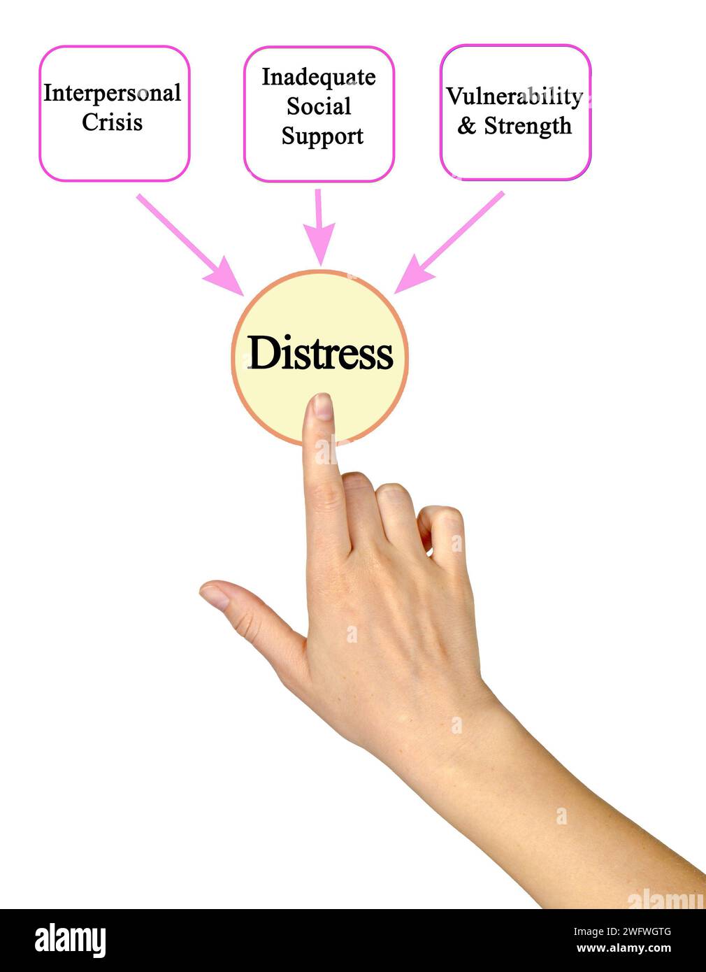 Hand pointing diagram three hi-res stock photography and images - Alamy