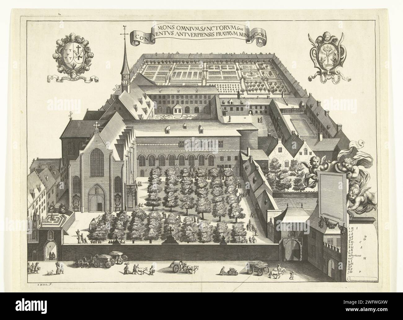Monastery in Antwerp in a nutshell perspective, Reynier Blokhuysen ...