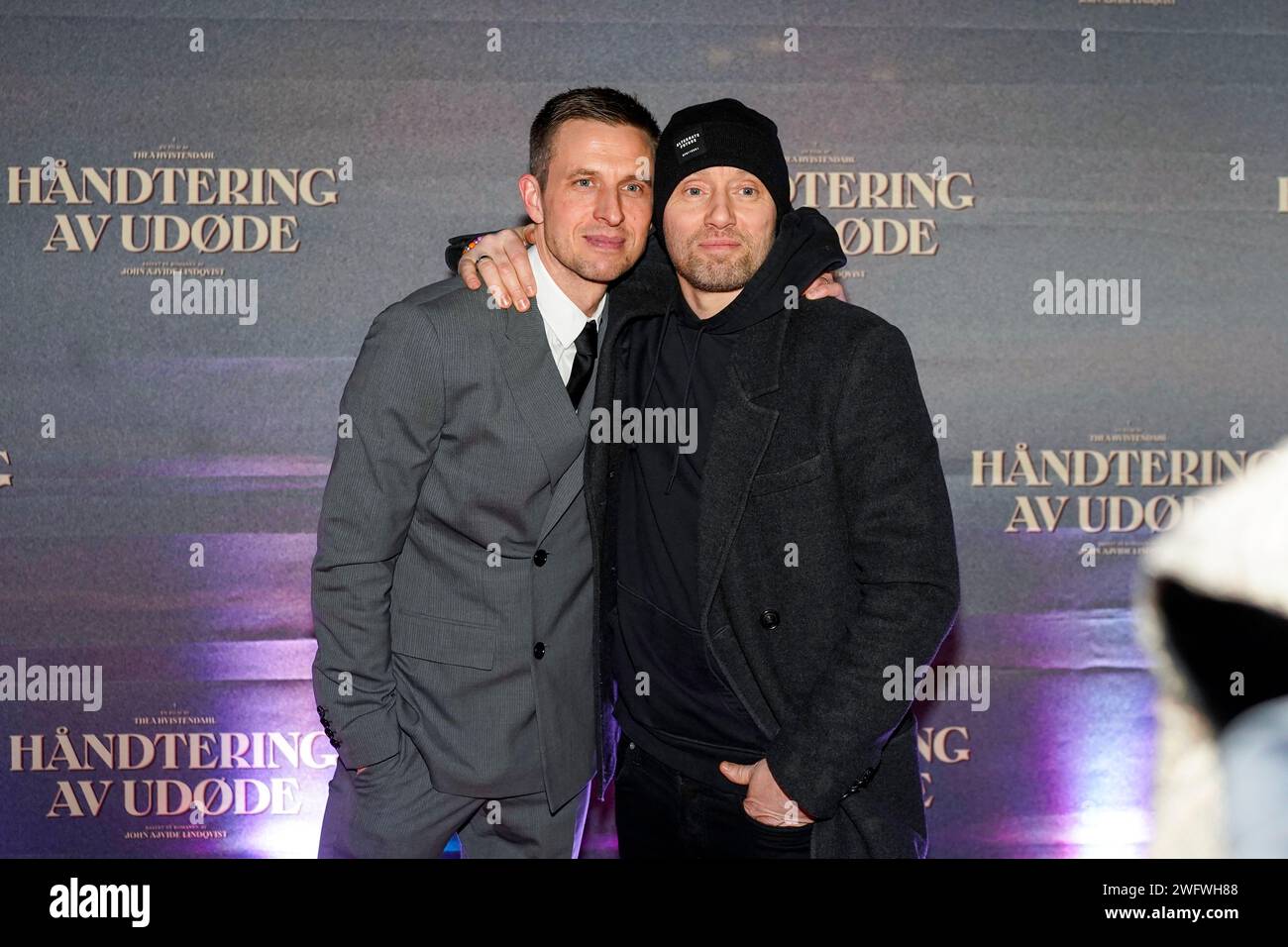 Oslo 20240201.Actors Anders Danielsen Lie (left) and Aksel Hennie on ...