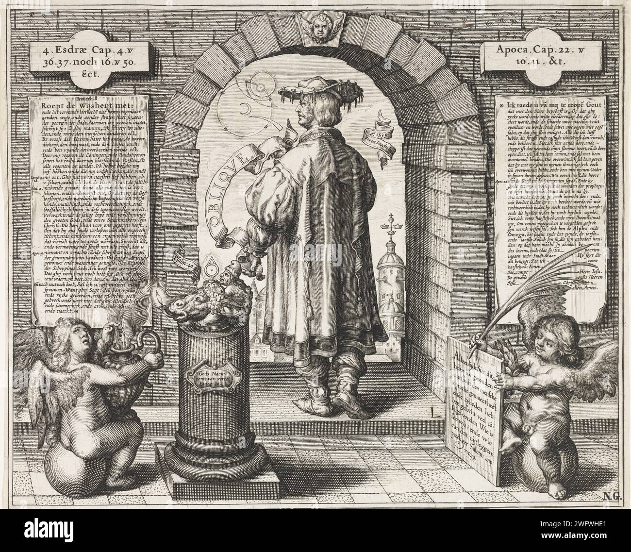 Allegorical depiction of a solar eclipse in Stockholm in 1535, Jacob ...