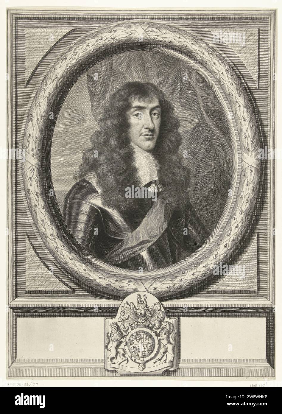 Portrait of James Stuart, Duke of York and Albania, in Ovale Framing ...