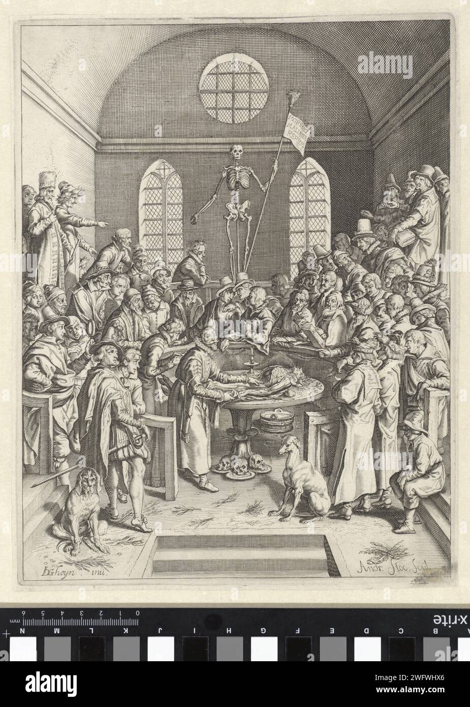 Anatomical lesson from Professor Paaw, Andries Jacobsz. Stock, after ...