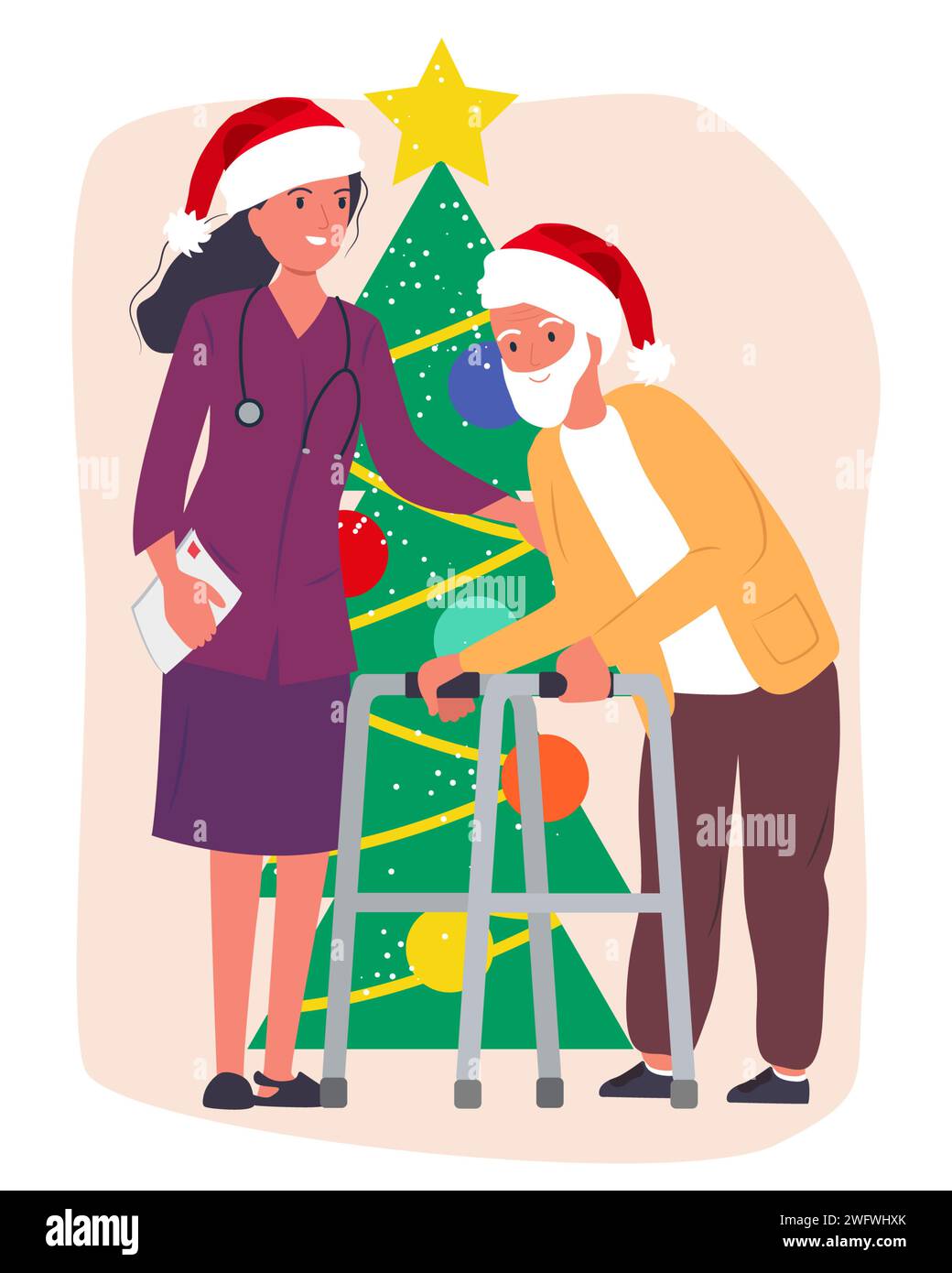 Old age care nurse Cut Out Stock Images & Pictures - Alamy