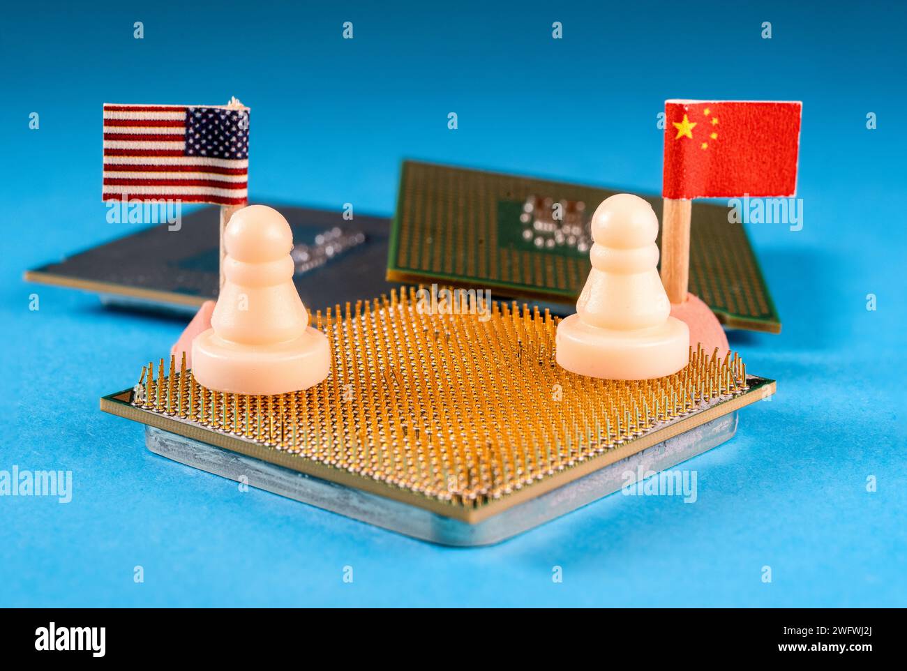 Chip War Between China and USA Stock Photo - Alamy