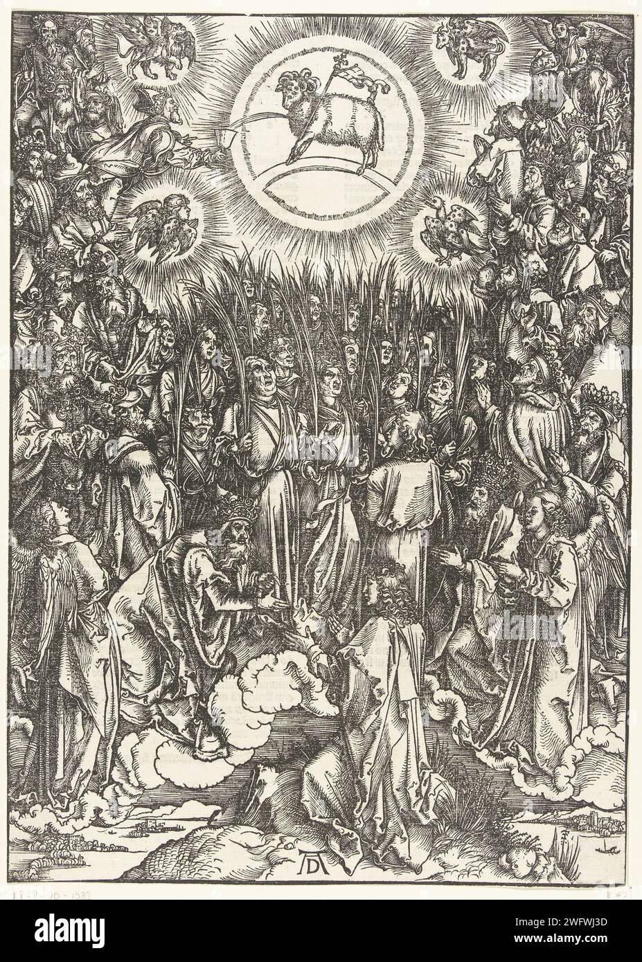 Johannes de Evangelist sees the worship of the Lamb, Albrecht Dürer ...