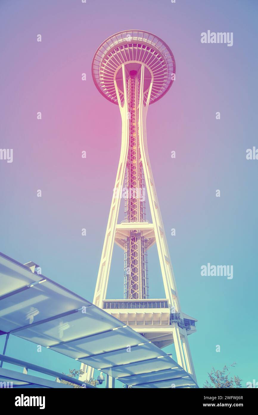 SEATTLE, WA - JULY 28, 2017: Built for the 1962 World’s Fair, Seattle’s ...