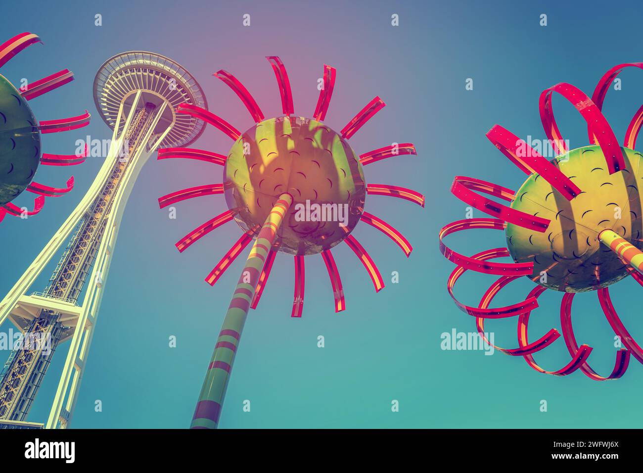SEATTLE, WA - JULY 28, 2017: Built for the 1962 World’s Fair, Seattle’s ...