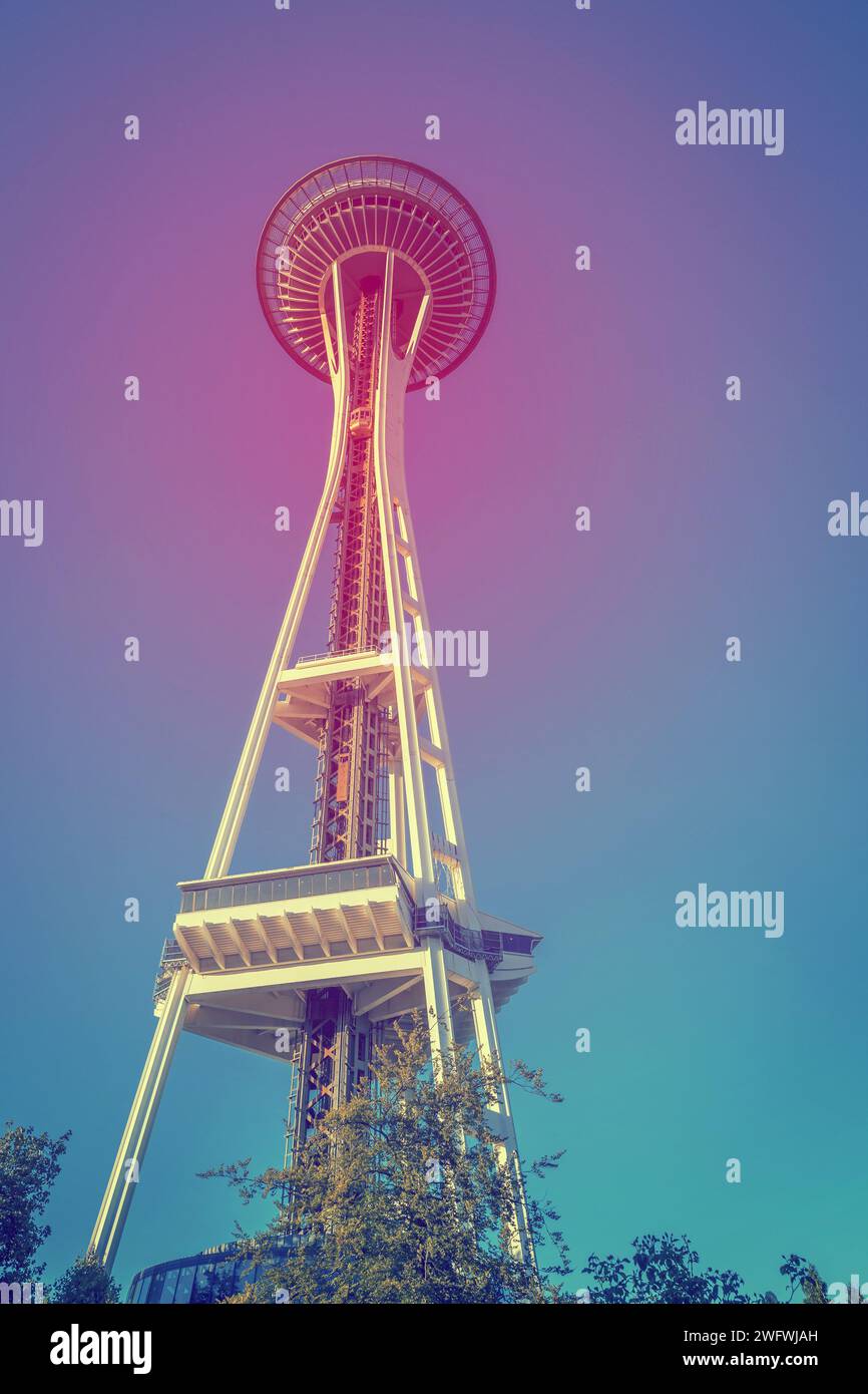 SEATTLE, WA - JULY 28, 2017: Built for the 1962 World’s Fair, Seattle’s ...