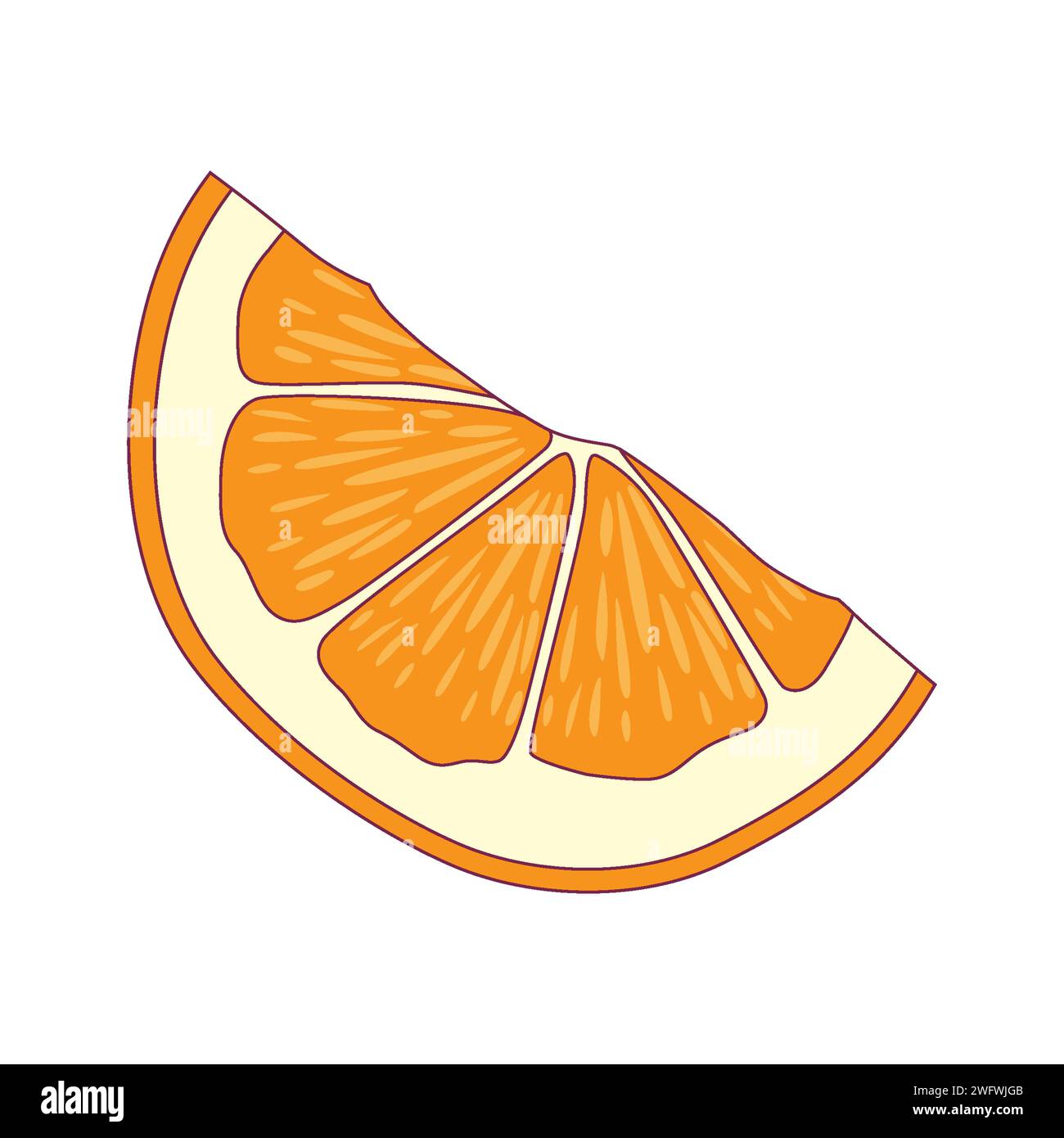 Tangerine slice Stock Vector Images - Alamy
