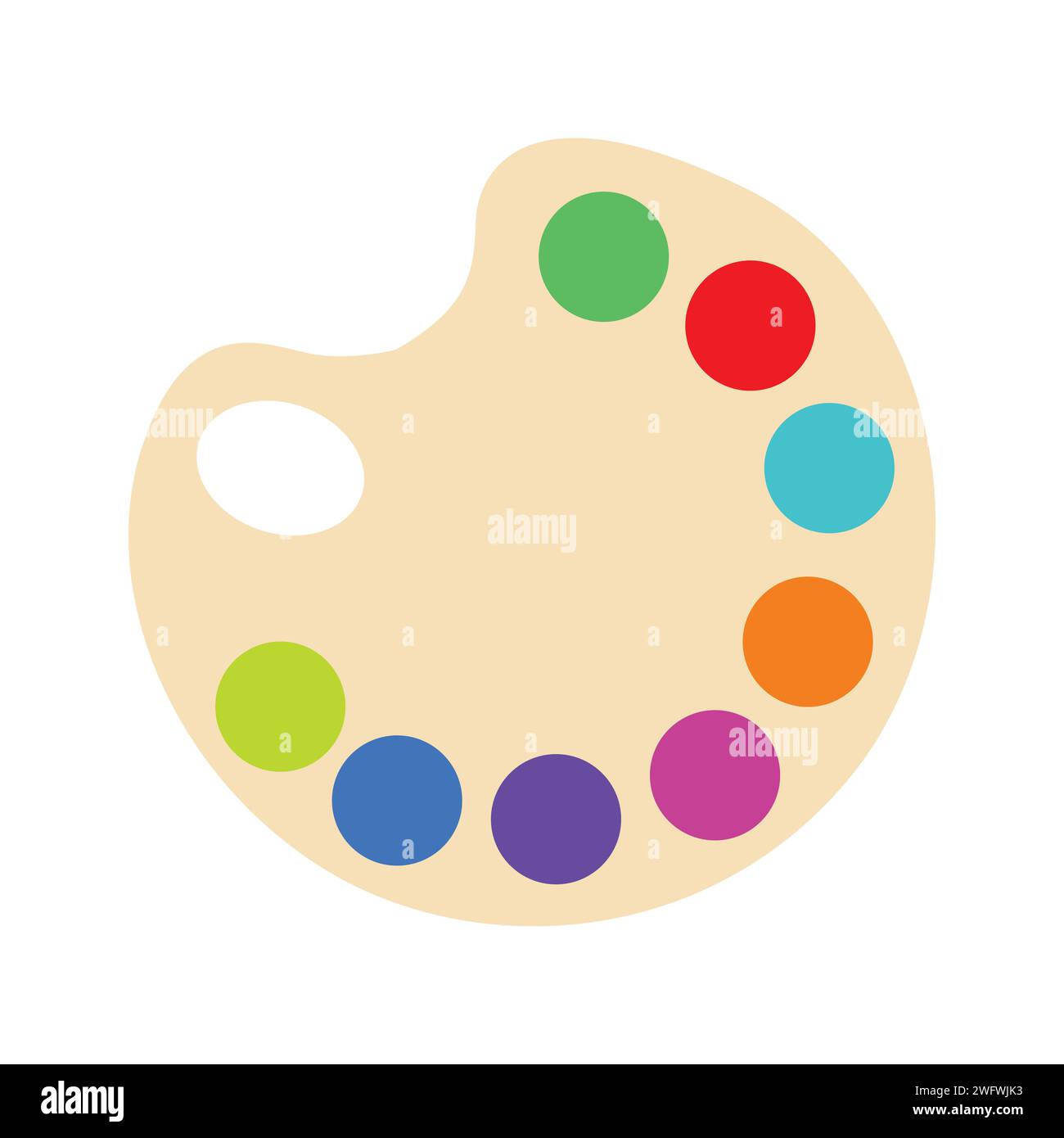 Painting Color Palette Icon Vector Illustration Stock Vector Image ...
