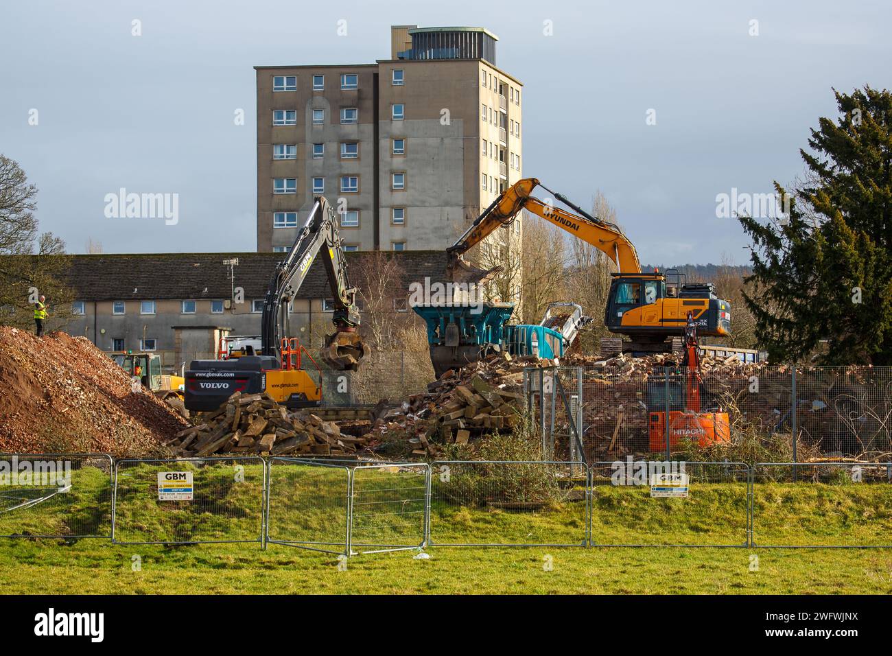 1st February 2024, Mainway Lancaster, United Kingdom, Work has started ...