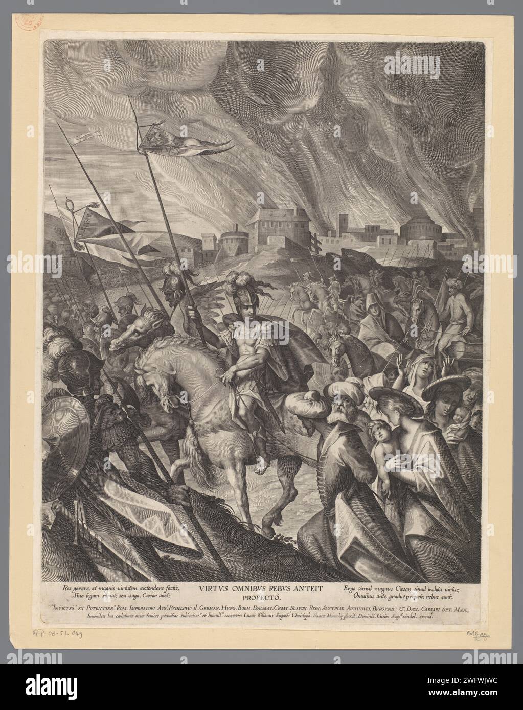 Julius Caesar's victory as an allegory at Rudolf I, Lucas Kilian, 1589 ...