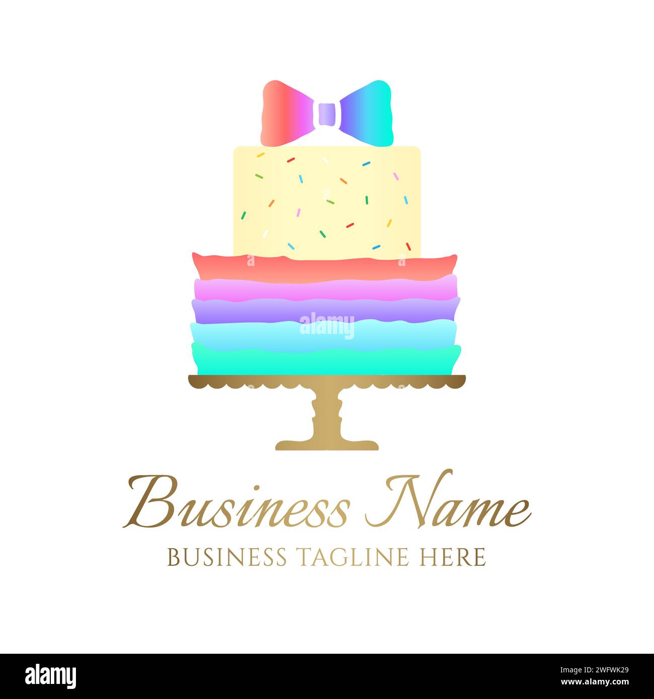 Rainbow bakery Stock Vector Images - Alamy