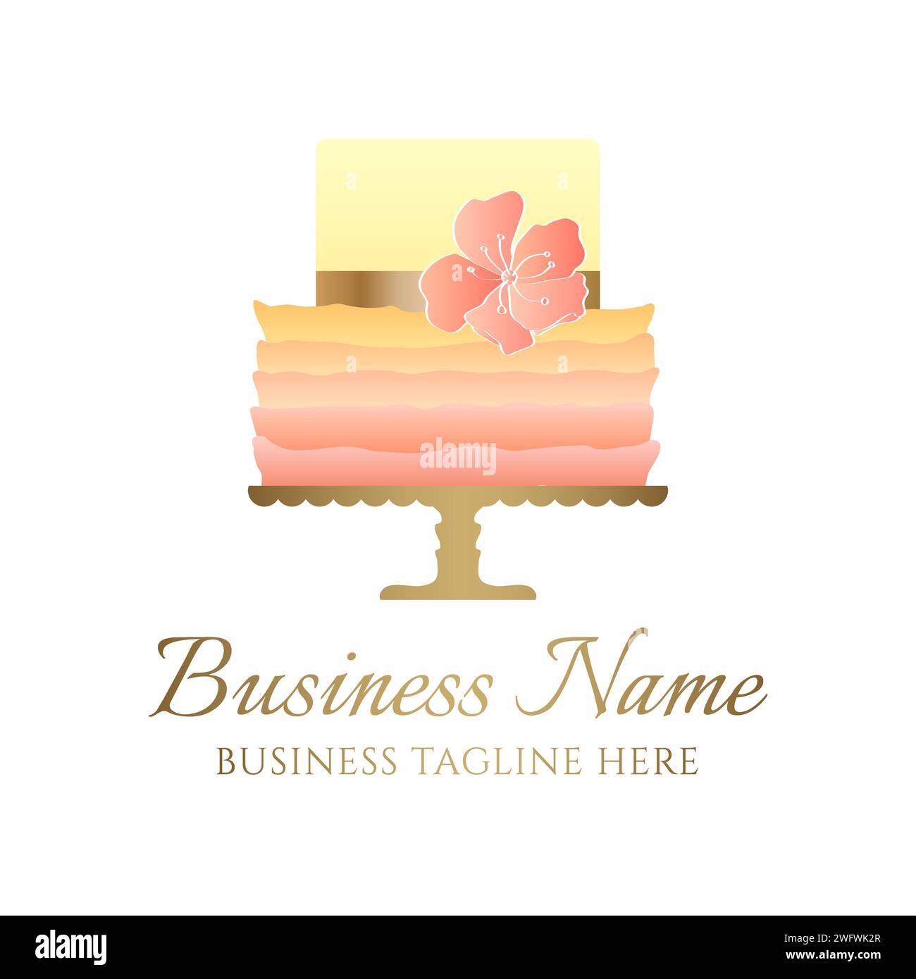 Rainbow Cake Logo for Bakery Business or Birthday Celebration Party in ...
