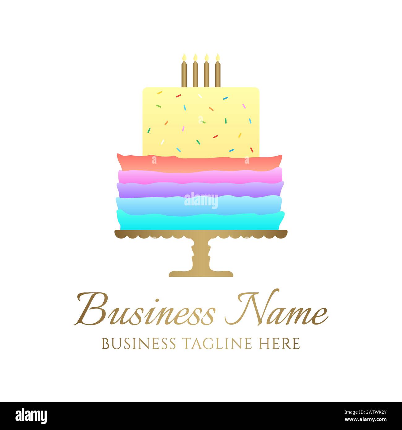 Rainbow bakery Stock Vector Images - Alamy