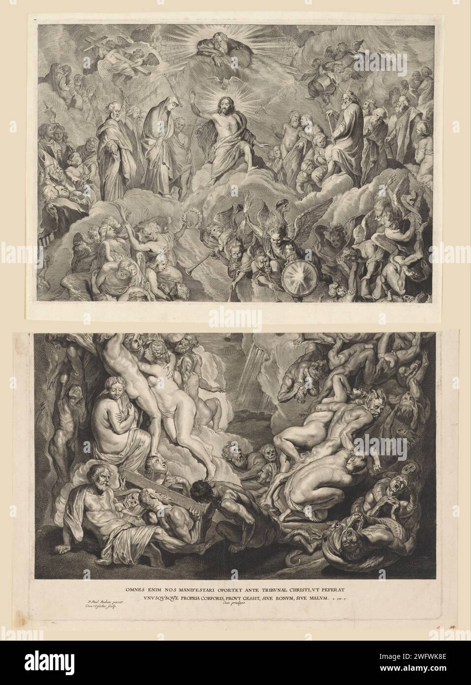 Last Judgment, Cornelis Visscher (II), After Peter Paul Rubens, 1640 ...